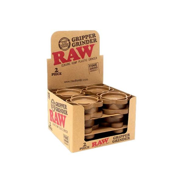 Raw 2 Pieces Gripper Grinder - Hemp Plastic Medium Grinder - 12 Pieces ...