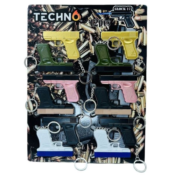 Techno Torch Glock 17 with Key Ring - Assorted Colors - 12 Counts Per ...
